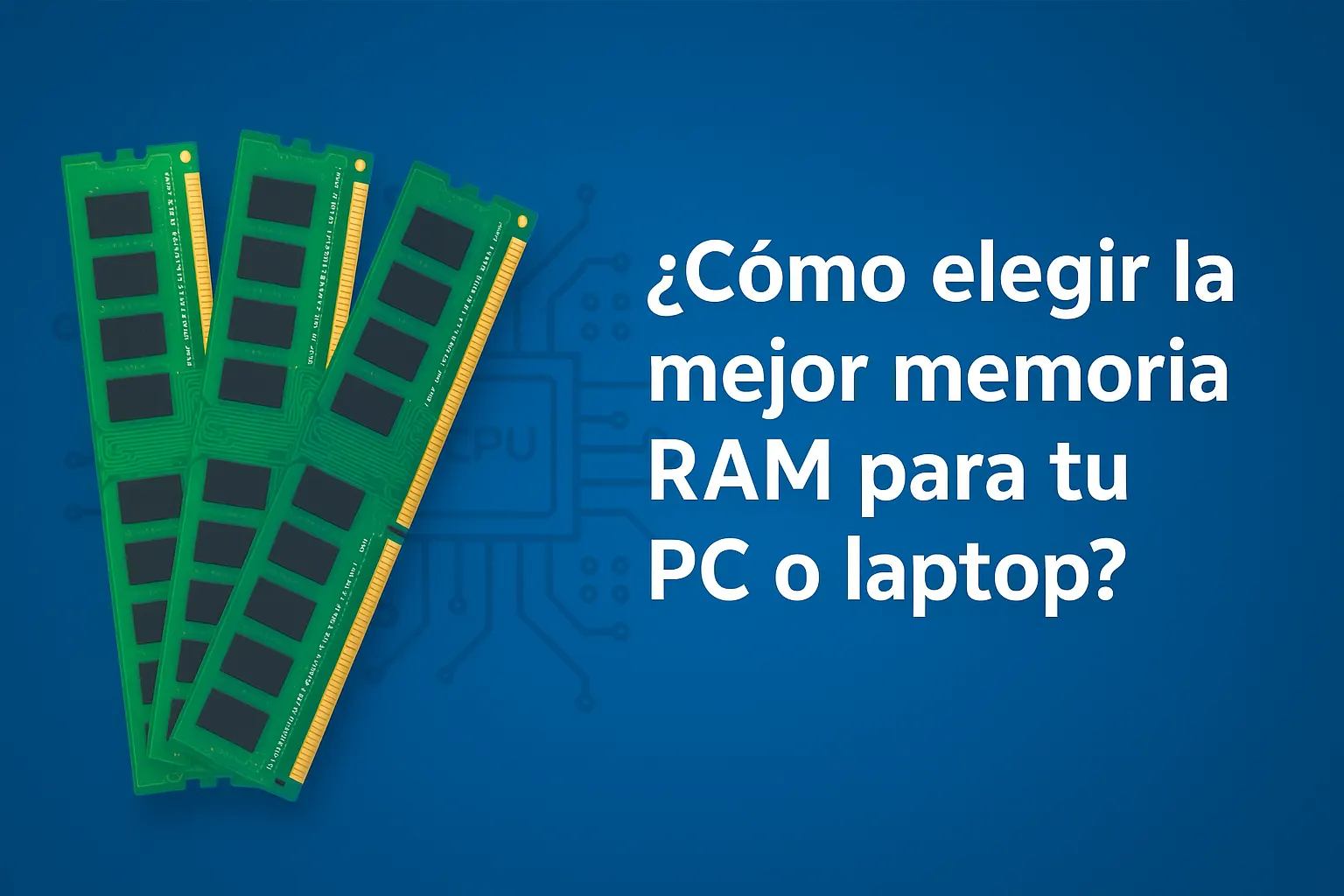 ¿Cómo elegir la mejor memoria RAM para tu PC o laptop? - GITECHSOLUTION.COM